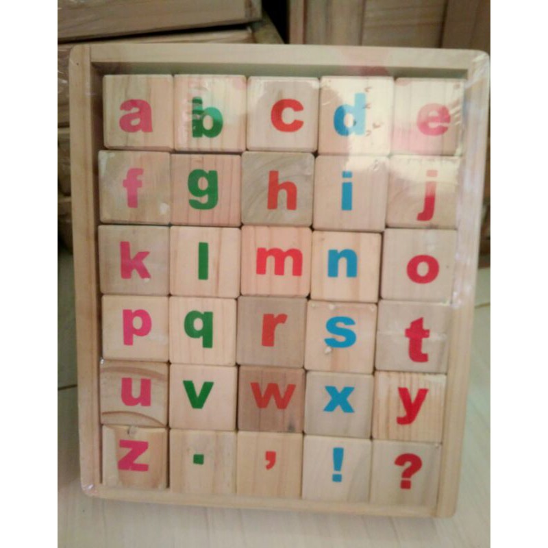 Jual Mainan anak, mainan balok, balok kayu, balok polos natural balok ...