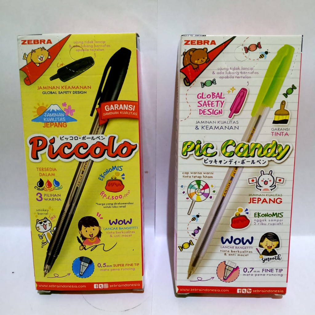 Jual Pulpen Zebra Piccolo Pic candy | Shopee Indonesia