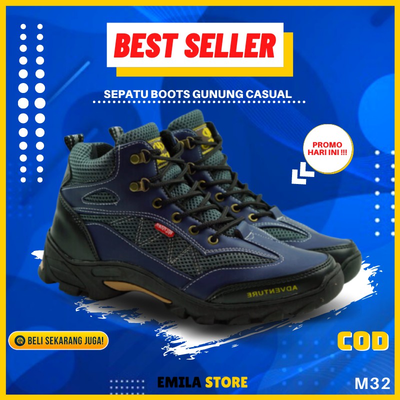 Jual Sepatu Gunung Adventure Semi Boots Hiking Touring Motor Outdoor ...