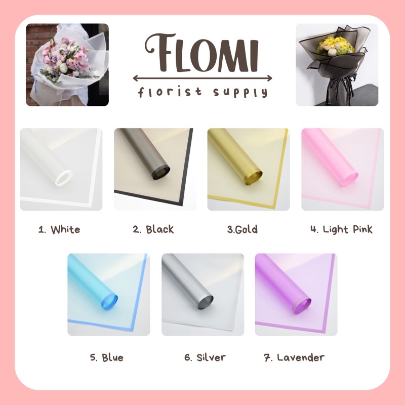 Jual Flower Wrapping Paper SINOWRAP Color Frame / 20 lembar / Kertas ...