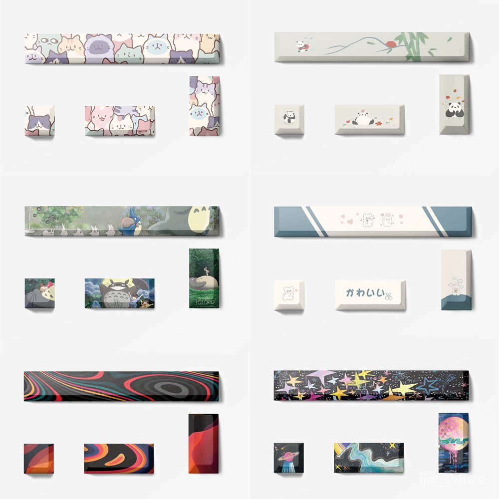 Jual 4 Keys Cartoon Keycap Anime Custom Mechanical Keyboard Key Caps ...