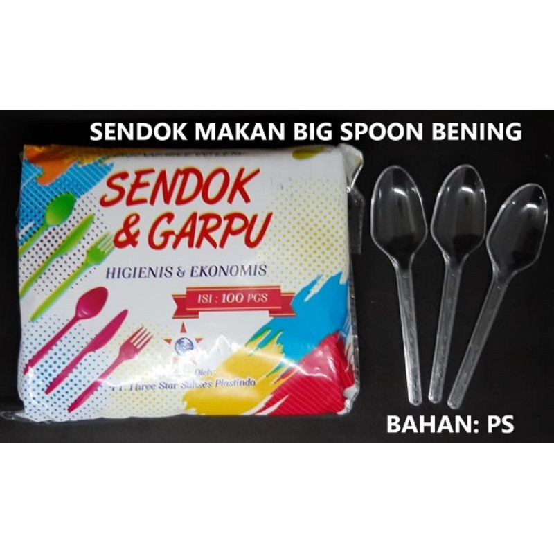 Jual Sendok Makan Bening Big Spoon ( 100 pc ) | Shopee Indonesia