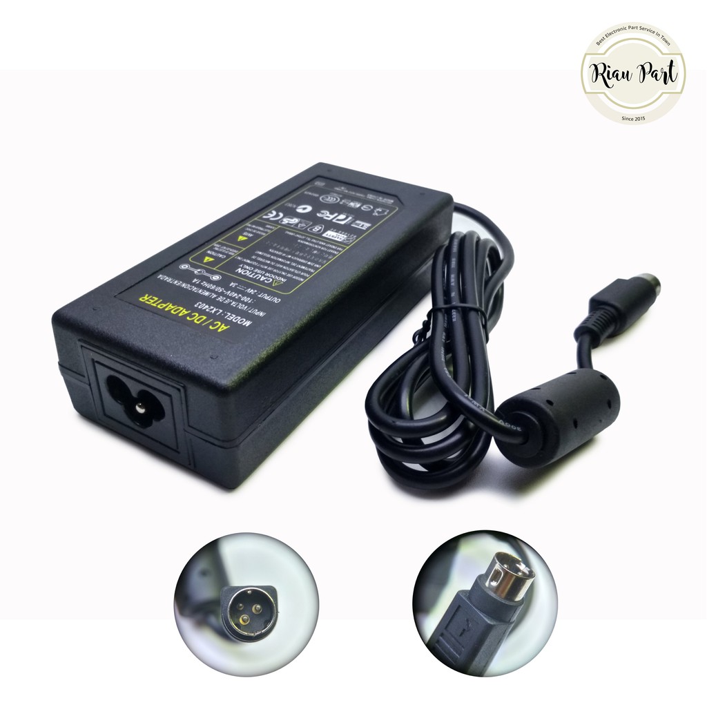 Jual UNIVERSAL ADAPTOR PRINTER KASIR 24V 3A KONEKTOR POWER DIN 3 PIN ...