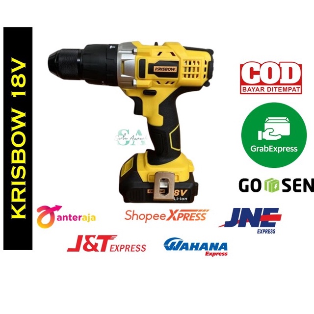 Jual Mesin Bor Krisbow Impact Drill 18V | Shopee Indonesia