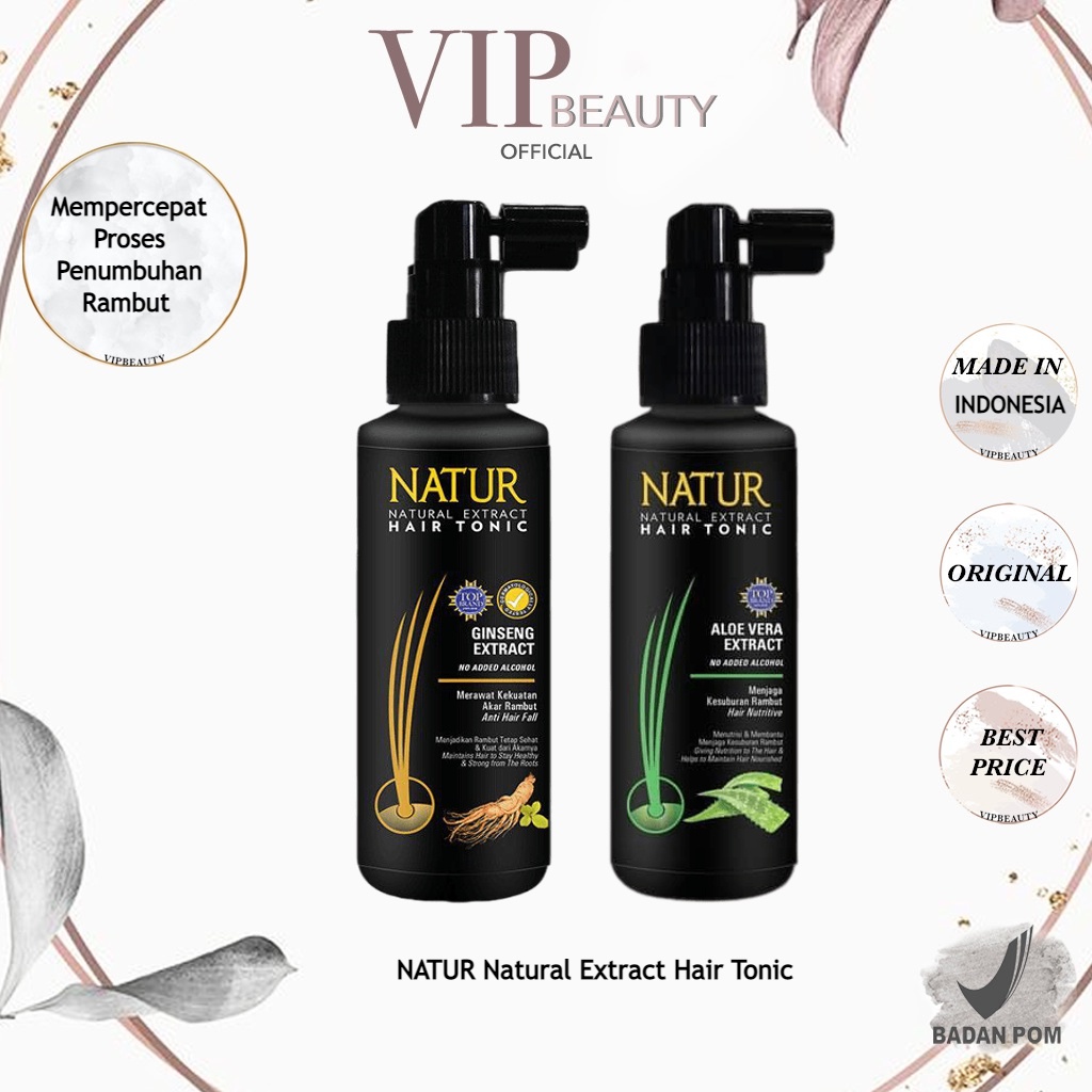 Jual NATUR Natural Extract Hair Tonic Aloe Vera Extract | Ginseng ...