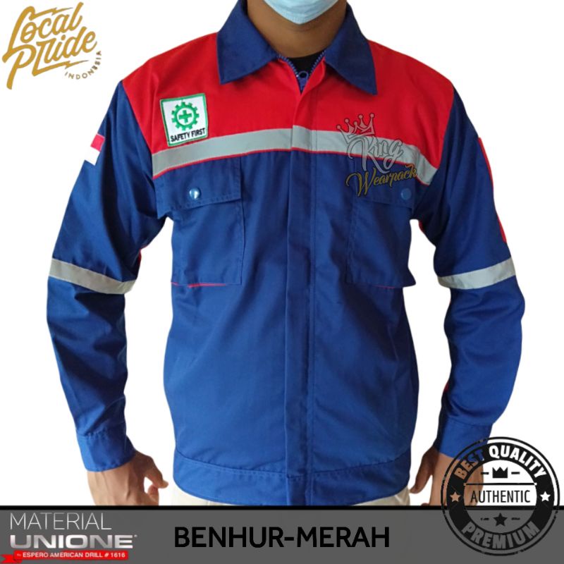 Jual Baju Kerja Safety K3/ Wearpack Atasan/ Baju Kerja Lengan Panjang/ Baju Kerja Bengkel ...