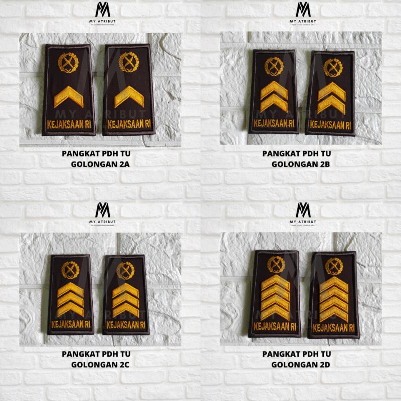 Jual PANGKAT Biasa pangkat PDH TU GOLONGAN 2A 2B 2C 2D | TANDA PANGKAT ...