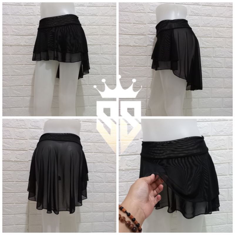 Jual Rok Pinguin Susun 2 High Low Tile/Tulle Belly Dance Line Dance ...