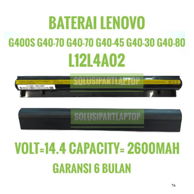 BATERAI LENOVO IDEAPAD G400S G405S G500S S410P S510P G40-70 G40-45 G40 ...