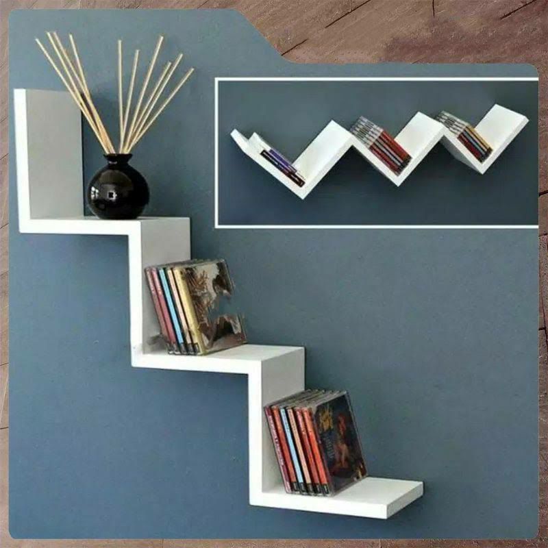 Jual Rak dinding tangga/rak dinding bentuk tangga/hiasan dinding tangga ...