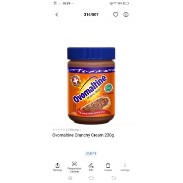 Jual ovomaltine selai coklat crunchy 230gr | Shopee Indonesia
