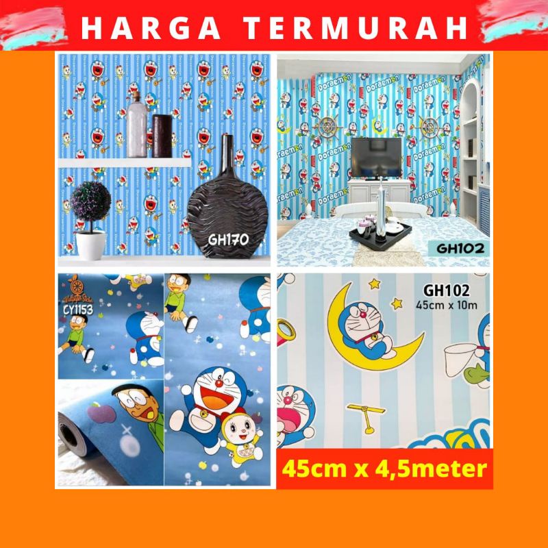 Jual Walpaper Dinding Doraemon Wallpaper Dinding Doraemon Stiker Dinding Doraemon Sticker ...