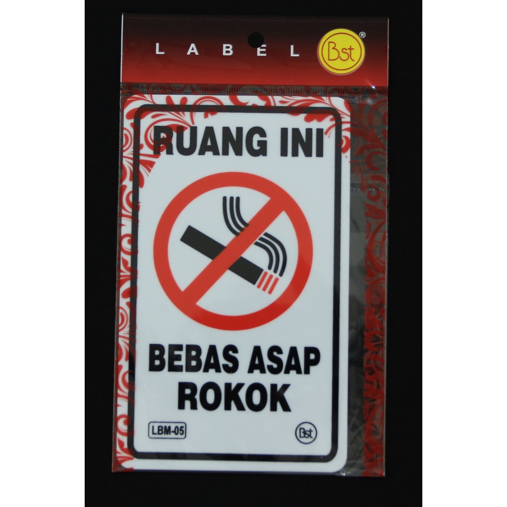 Jual Label Akrilik Bebas Asap Rokok Medium | Shopee Indonesia