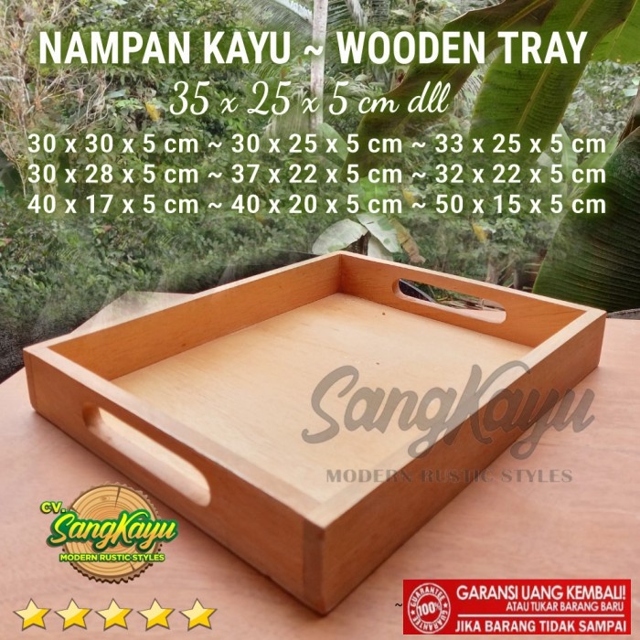 Jual Nampan tray kotak kayu kotak seserahan Wooden tray baki Nampan ...