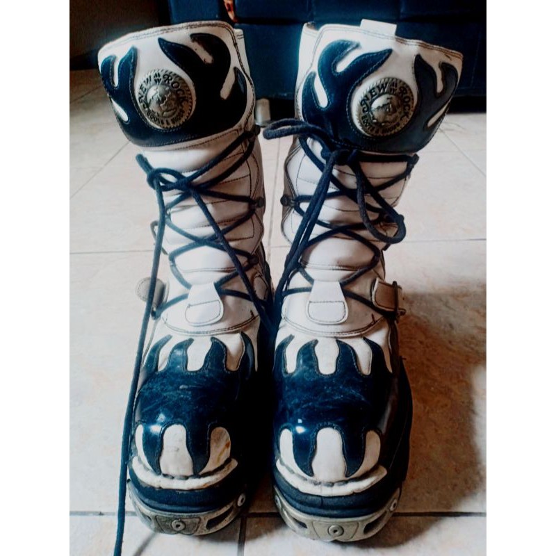 Jual Boots Sepatu NewRock Reactor special edition putih hitam ,sepatu ...