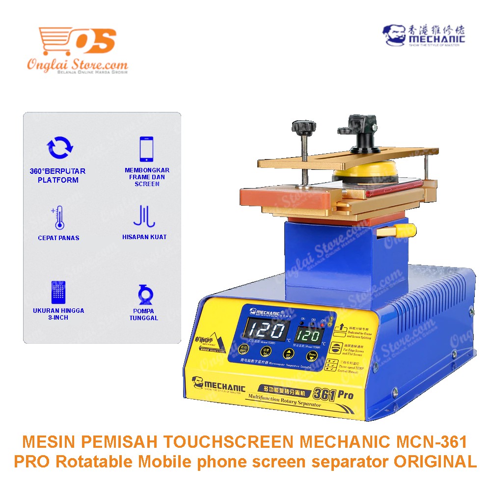 Jual Mesin Pemisah Touchscreen Mechanic MCN-361 Pro Rotatable Mobile Phone | Shopee Indonesia