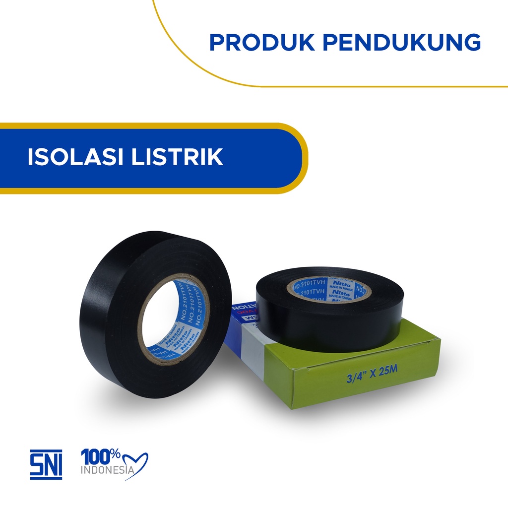 Jual Isolasi Listrik Nitto PVC Hitam 3/4" x 25 Meter | Shopee Indonesia