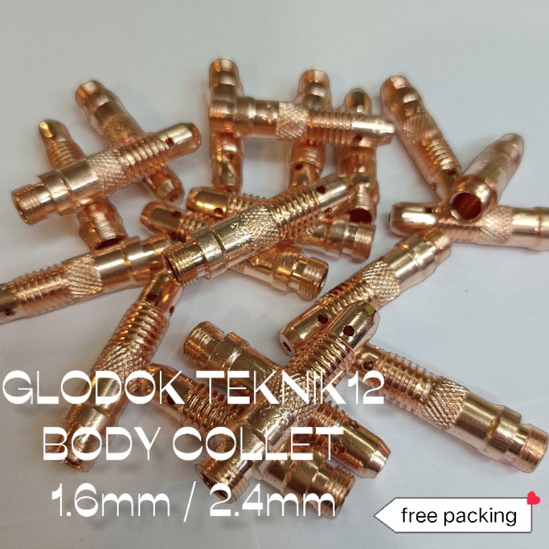 Jual BODY COLLET ARGON LAS TIG / COLLET BODY UKURAN 1.6MM DAN 2.4MM ...