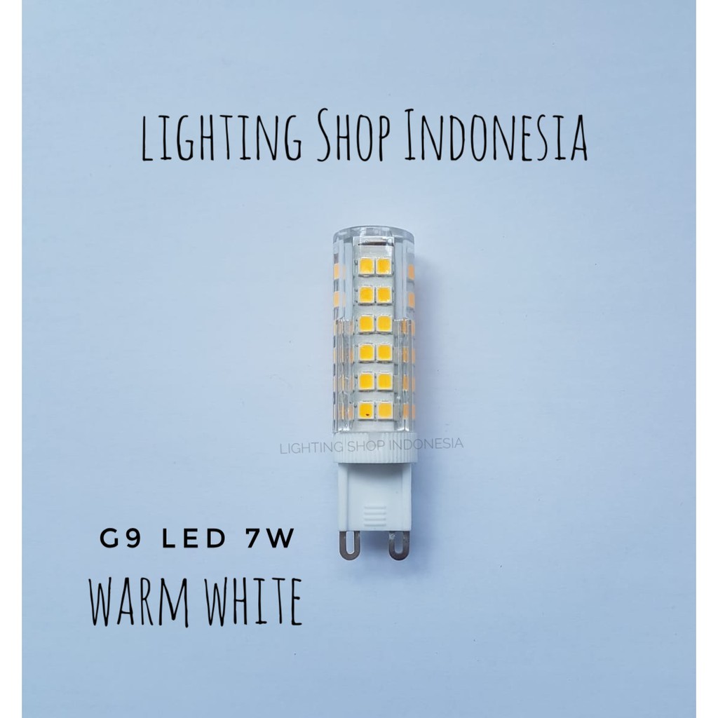 Jual Lampu halogen Kacang led kaki G9 7W 220V warm white | Shopee Indonesia