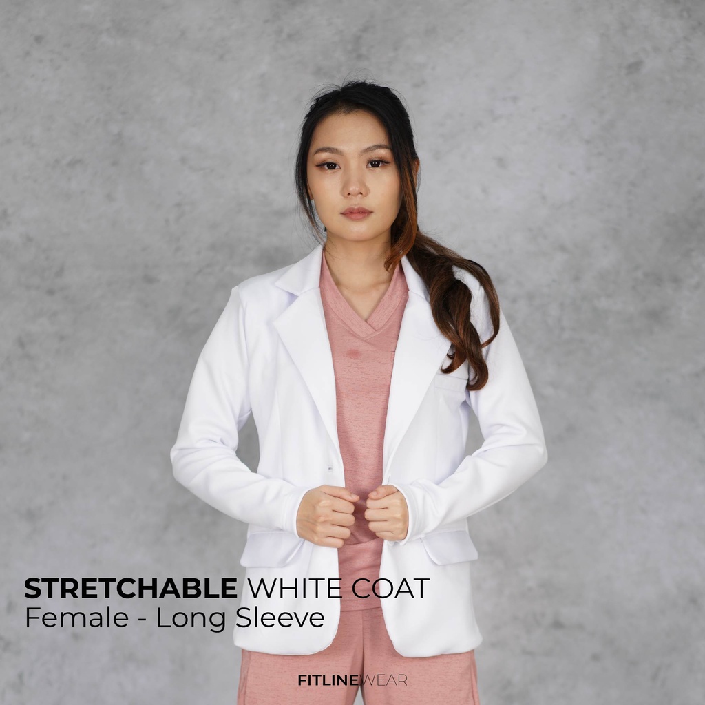 Jual Snelli / Jas Dokter / Stretchable White Coat - Fitline Wear ...