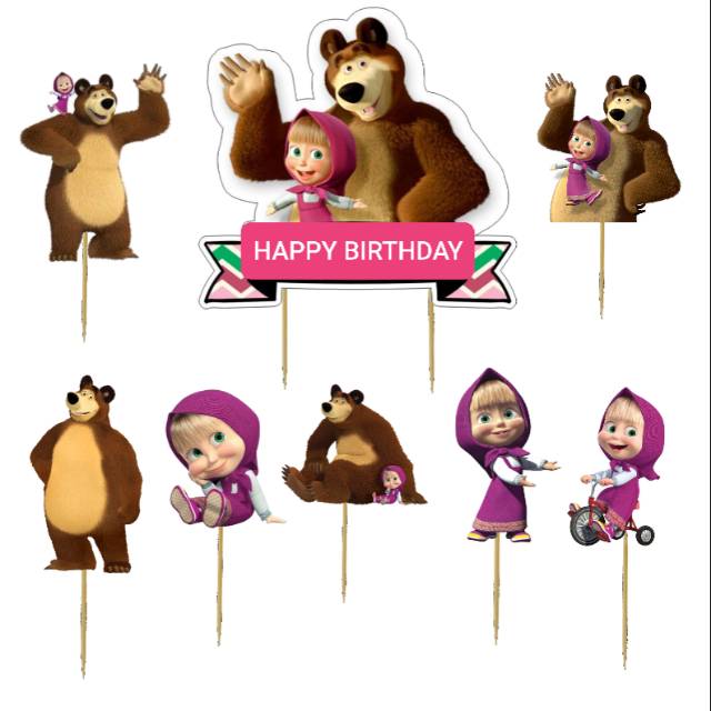 Jual Topper Cake/Cupcake Tambah Nama, Hiasan Kue Ulang Tahun, Motif ...