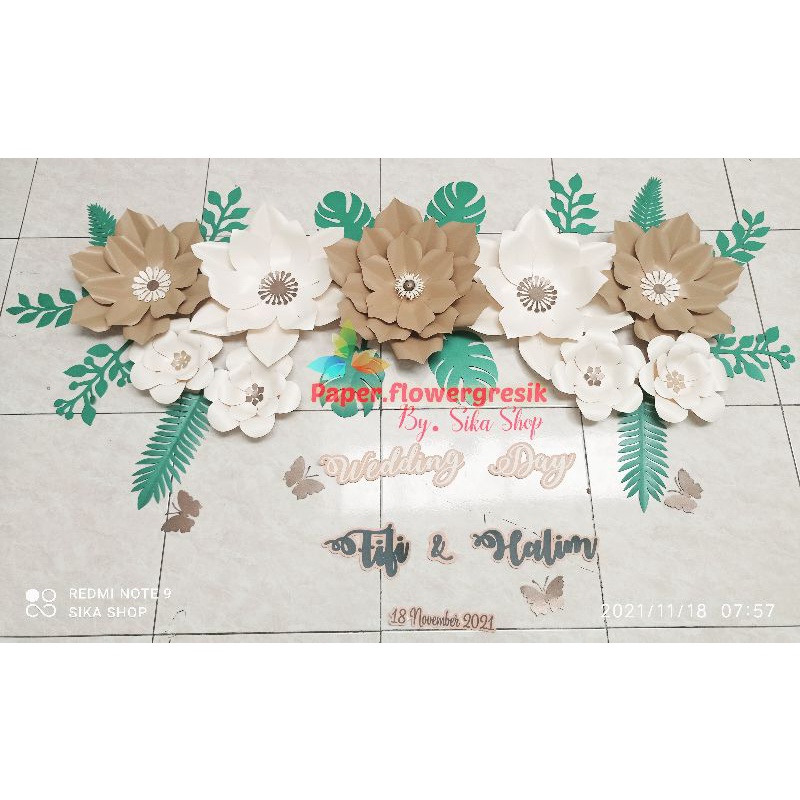 Jual Bunga Kertas / Paper Flower untuk backdrop lengkap | Shopee Indonesia