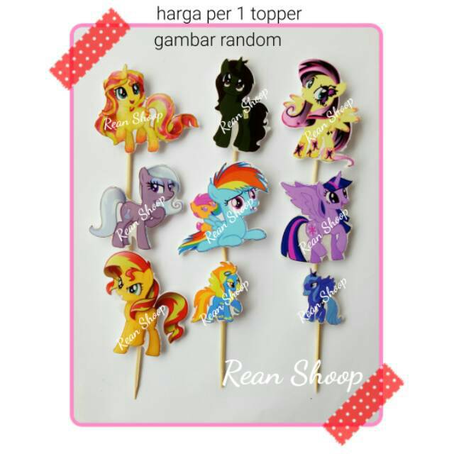 Topper toppers toper hiasan tusukan kue cup cake tart ulang tahun ...