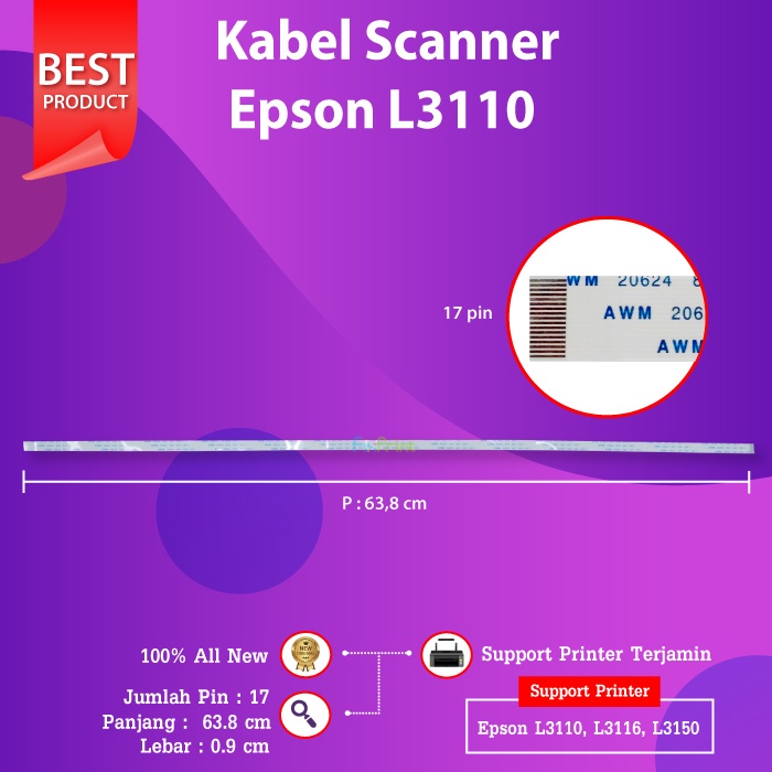 Jual Flexible Cable Scanner Epson L3100 L3110 L3116 L3210 Kabel Data ...
