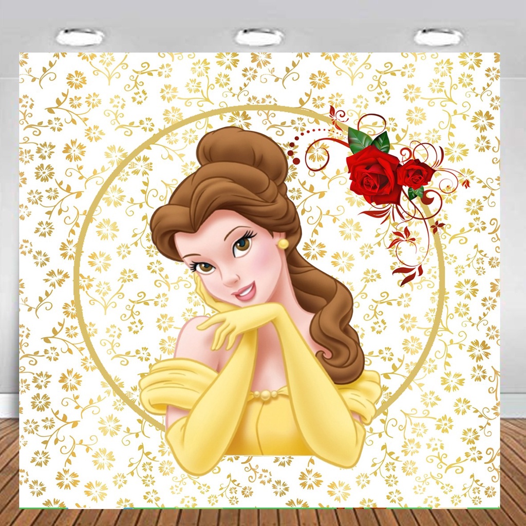 Jual Belle Princess Backdrop Banner Flexi Birthday / Spanduk Hiasan ...