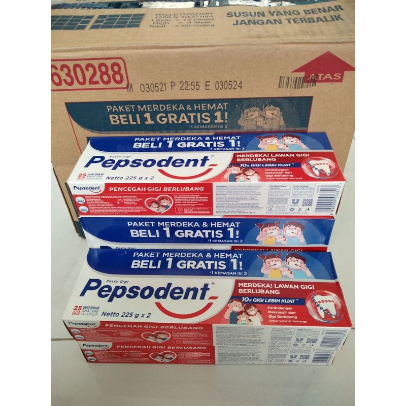 Jual Pepsodent 225gr isi 2 (1box isi 2) | Shopee Indonesia