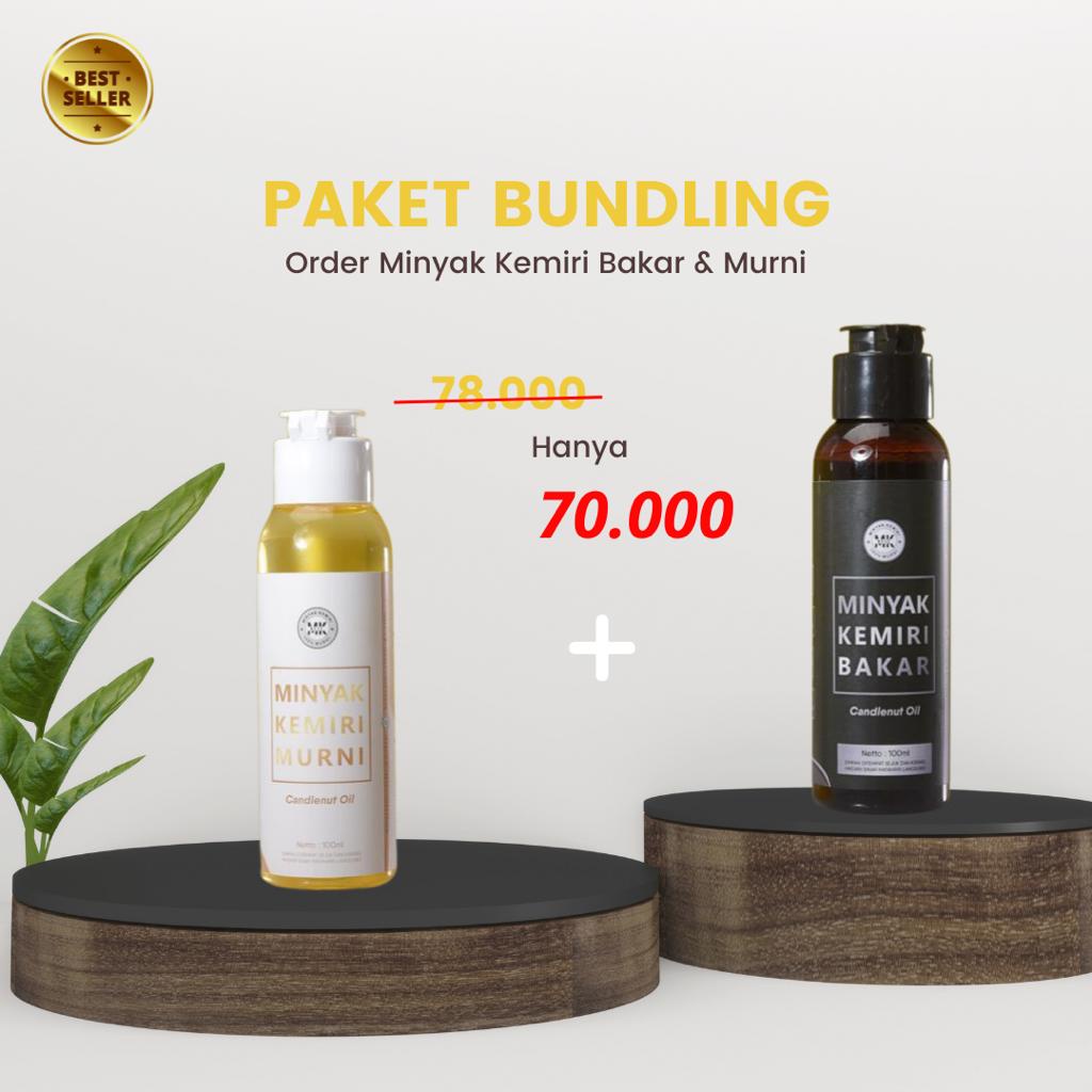 Jual MINYAK KEMIRI BAKAR & MURNI (PAKET BUNDLING) | Shopee Indonesia