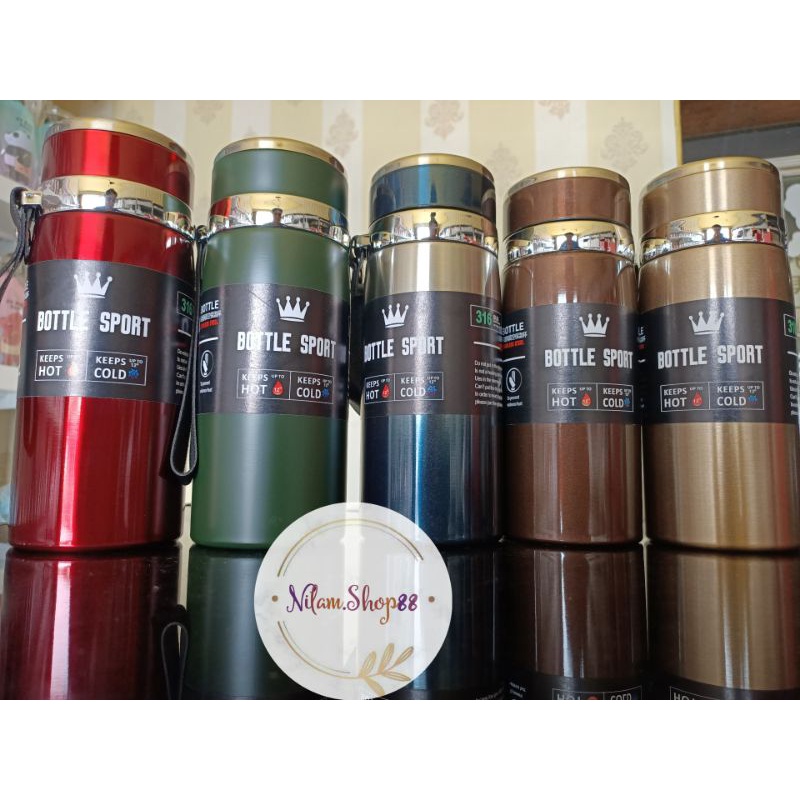 Jual Termos Vacuum Sport Stainless Steel 600ml, 800ml, &1000ml | Shopee ...