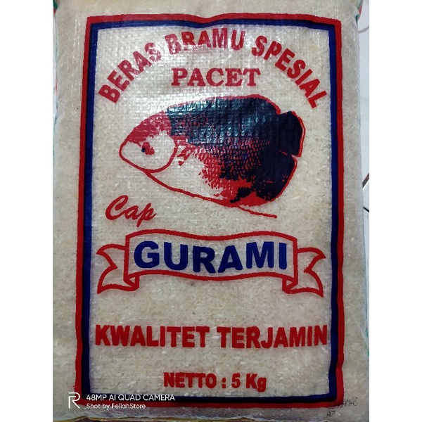 Jual Beras putih bramu, beras pulen bramo, beras gurami 5 kg | Shopee ...