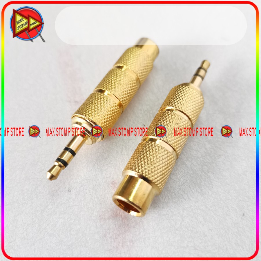 Jual Konverter Jack Aux Mic Stereo 6.5 ke 3.5 Mixer Audio Ampli ...