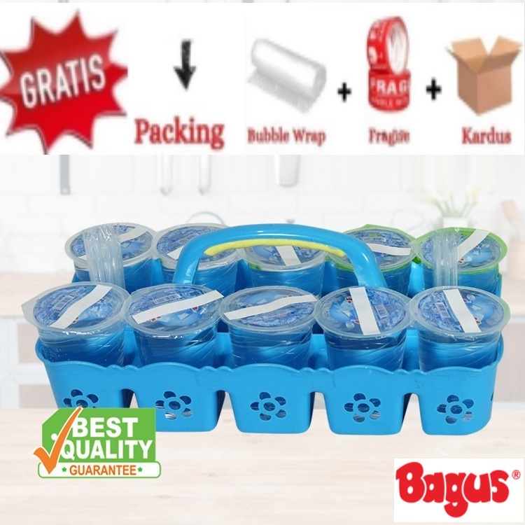 Jual TEMPAT AQUA GELAS PLASTIK ISI 10 / TEMPAT GELAS STAINLES ISI 16 ...