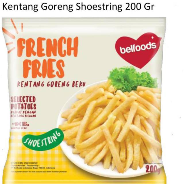 Jual Frozen Food French Fries Kentang Goreng Beku Shoestring 200gr | Shopee Indonesia