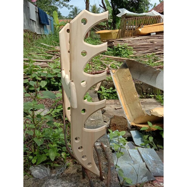 Jual Stand busur panah/tempat penyimpanan panah 4susun natural | Shopee ...