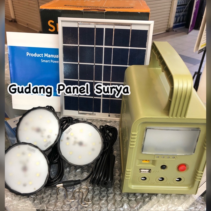 Jual Lampu SHS 5WP 3Lampu Solar Home Sistem 5W Smart Power Lampu Emergency (Lampu Sehen ...