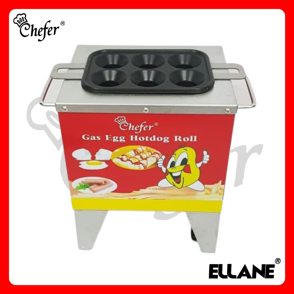 Jual MESIN SOSTEL CHEFER GAS EGG HOTDOG ROLL - 6 LUBANG | Shopee Indonesia