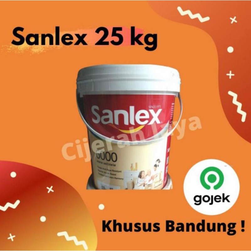 Jual Cat Tembok Sanlex 6000 25 KG Pail Exterior Interior Gojek ...