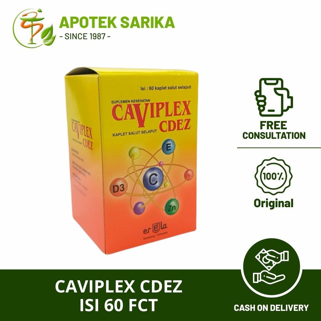 Jual Caviplex CDEZ botol isi 60 tablet (multivitamin lengkap jaga daya ...