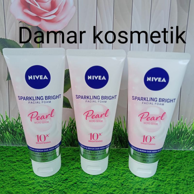 Jual NIVEA SPARKLING WHITE WHITENING FACIAL FOAM 100ML sabun cuci muka ...