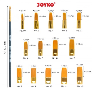 Jual Kuas Lukis Joyko BR-10 Flat Semua Ukuran / Joyko Art Brush Flat BR ...