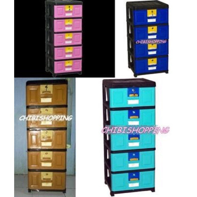 Jual Box Boks Lemari 5 susun Laci Baju pakaian 5 Susun Napolly box baju ...