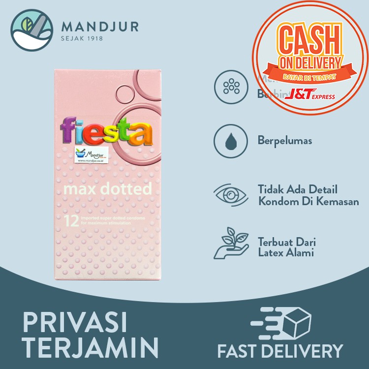 Kondom Fiesta Max Dotted - isi 12 | Shopee Indonesia