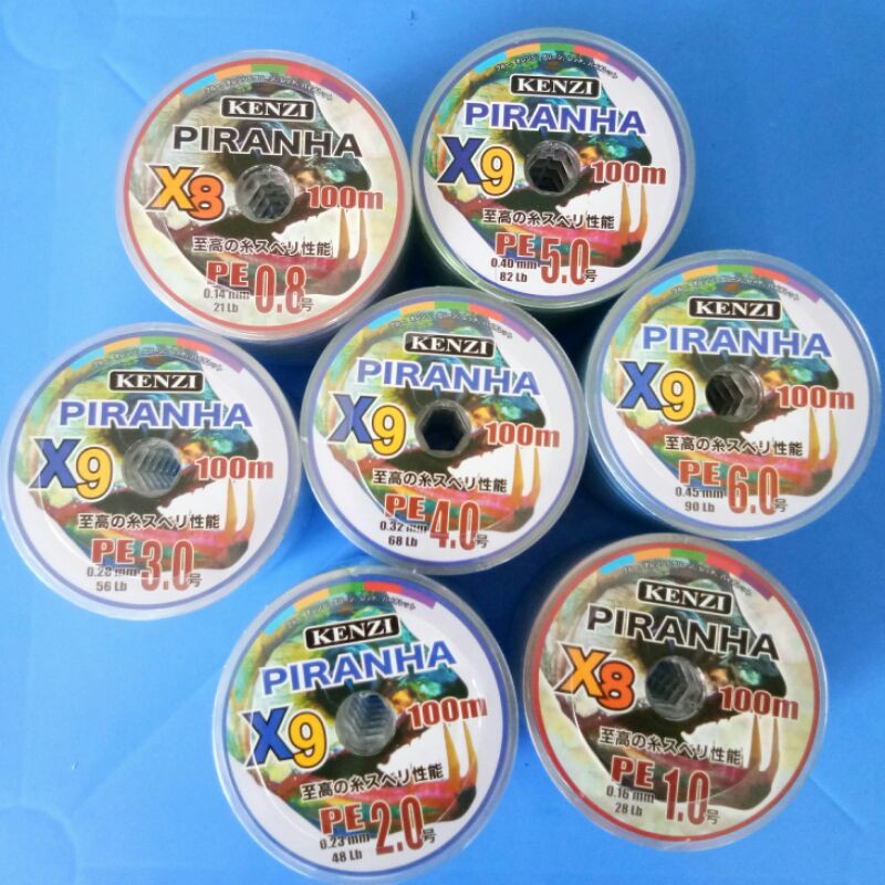 Jual PE Kenzi Piranha X9 & X8 100m (connecting) | Shopee Indonesia
