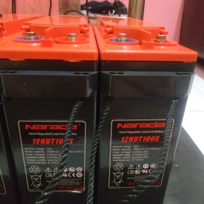 Jual aki vrla Narada 100ah 12v 2nd good battery bergaransi solarpanel | Shopee Indonesia