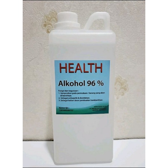Jual Asli! Alkohol 96 96% 1 liter Antiseptik , Disinfektan | Shopee ...