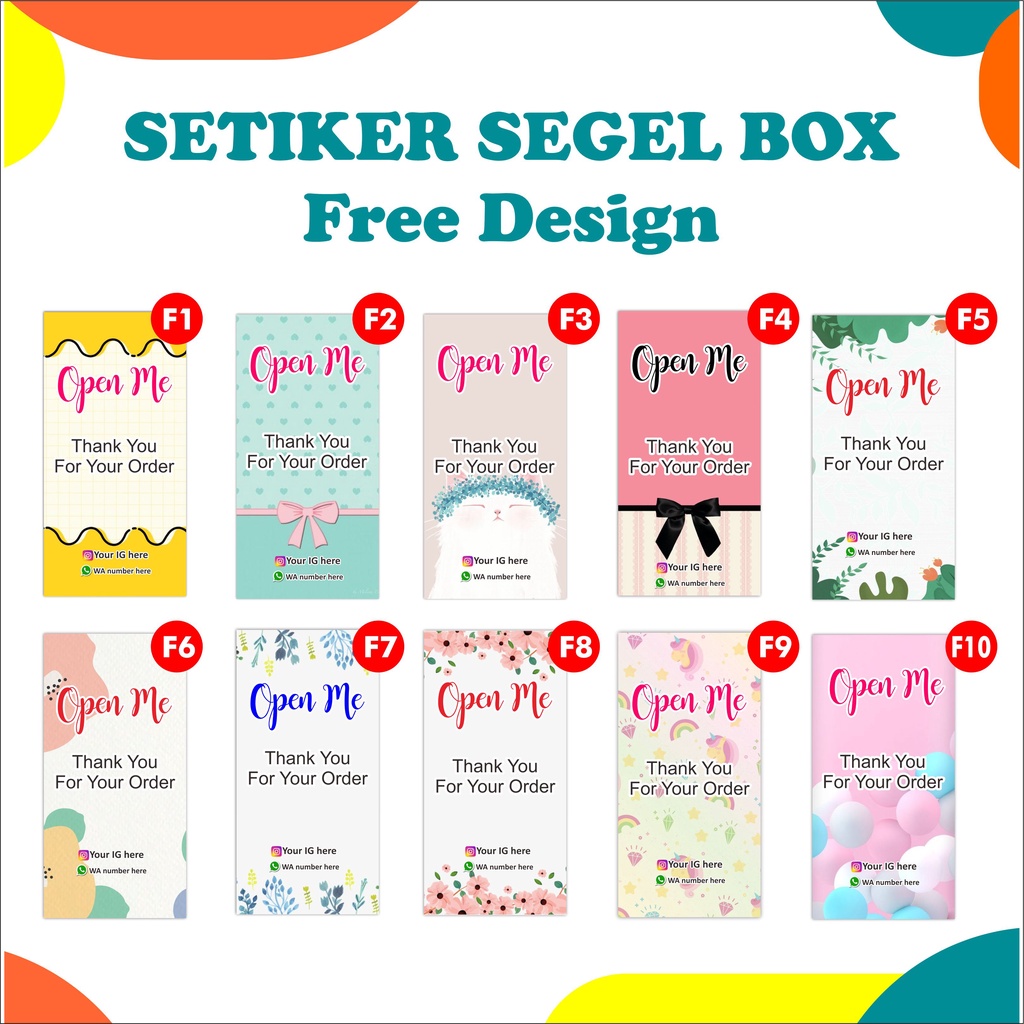 Jual Stiker segel box / stiker / stiker produk / stiker label | Shopee ...