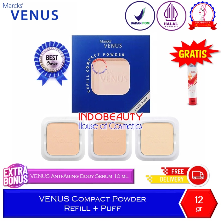 Jual MARCKS VENUS Refill CP Compact Powder 12 gr Bedak Padat Isi Ulang ...